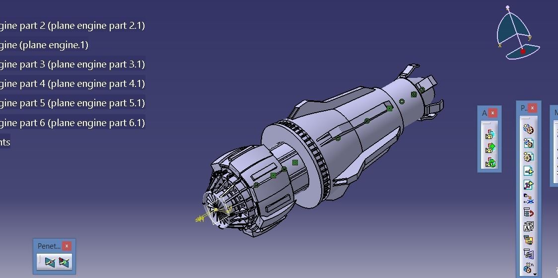 Sci fi plane engine design 3D model | CGTrader