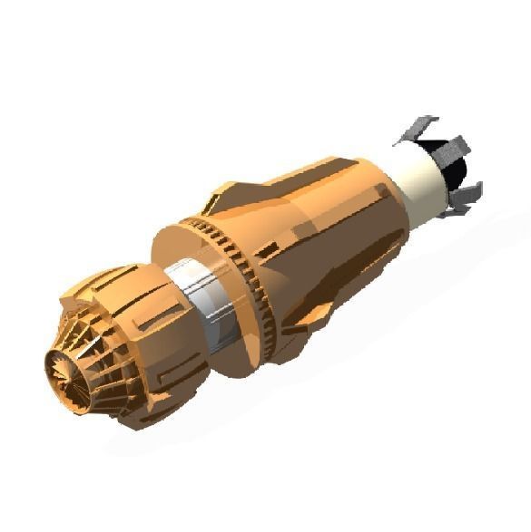 Sci fi plane engine design 3D model | CGTrader