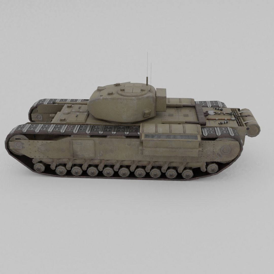 3D model Churchill MK II Infantry Support Heavy Tank VR / AR / low-poly ...