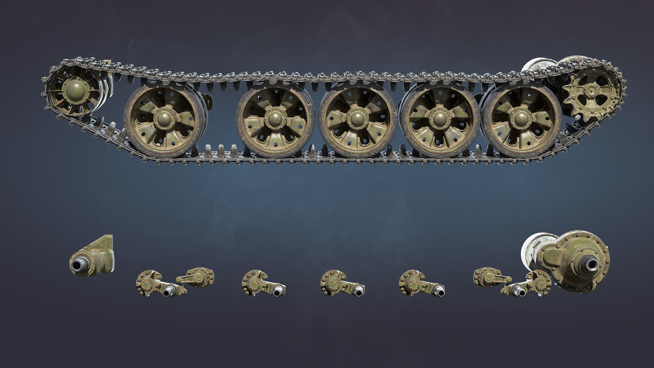 T-55 Tank Chassis 3D model | CGTrader