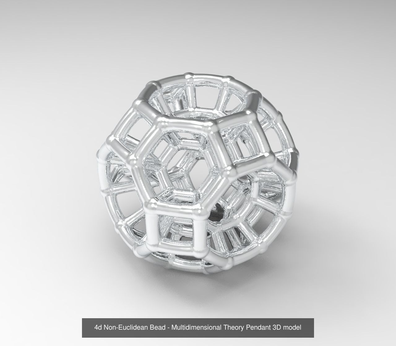 10 Polytope Beads Set - Scientific Jewellery 3D Print Pendants 3D Model ...