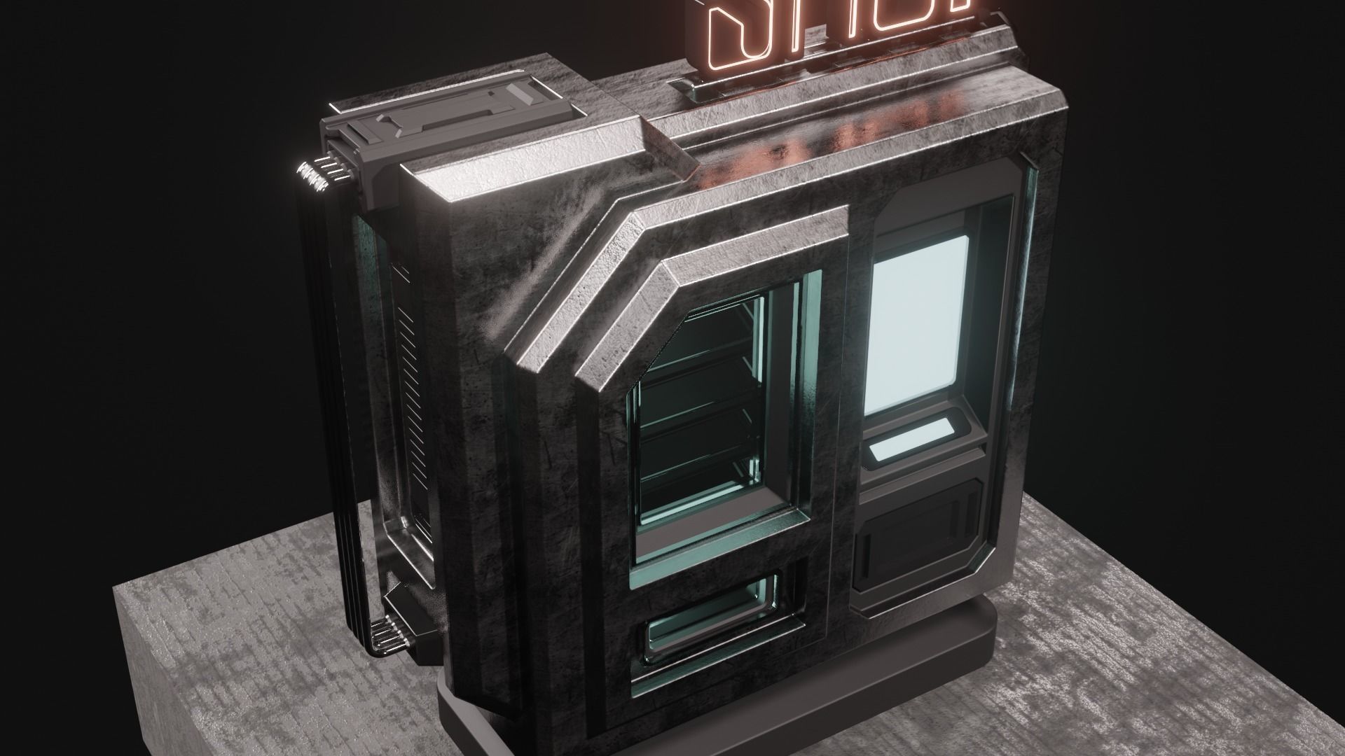 SCI-FI SHOP-VENDING MACHINE 3D model | CGTrader