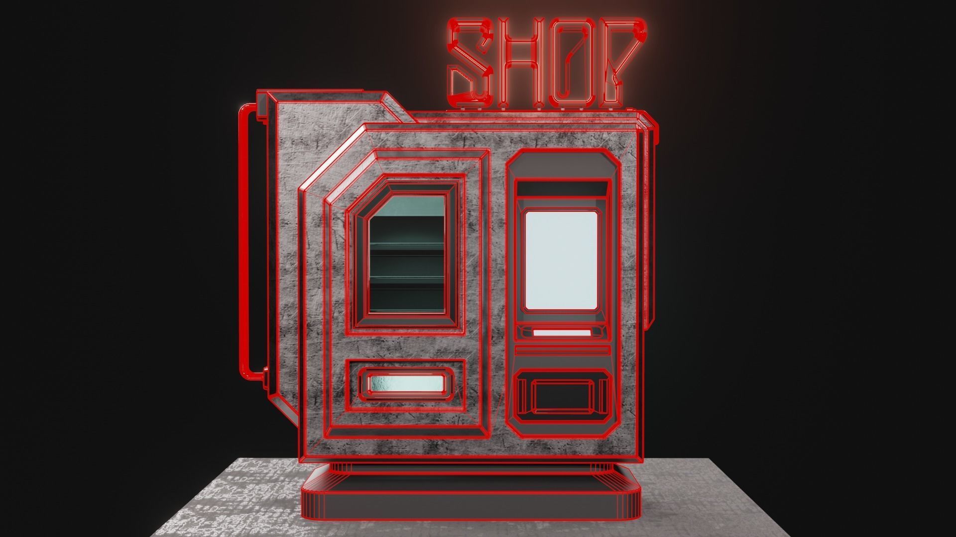 SCI-FI SHOP-VENDING MACHINE 3D model | CGTrader