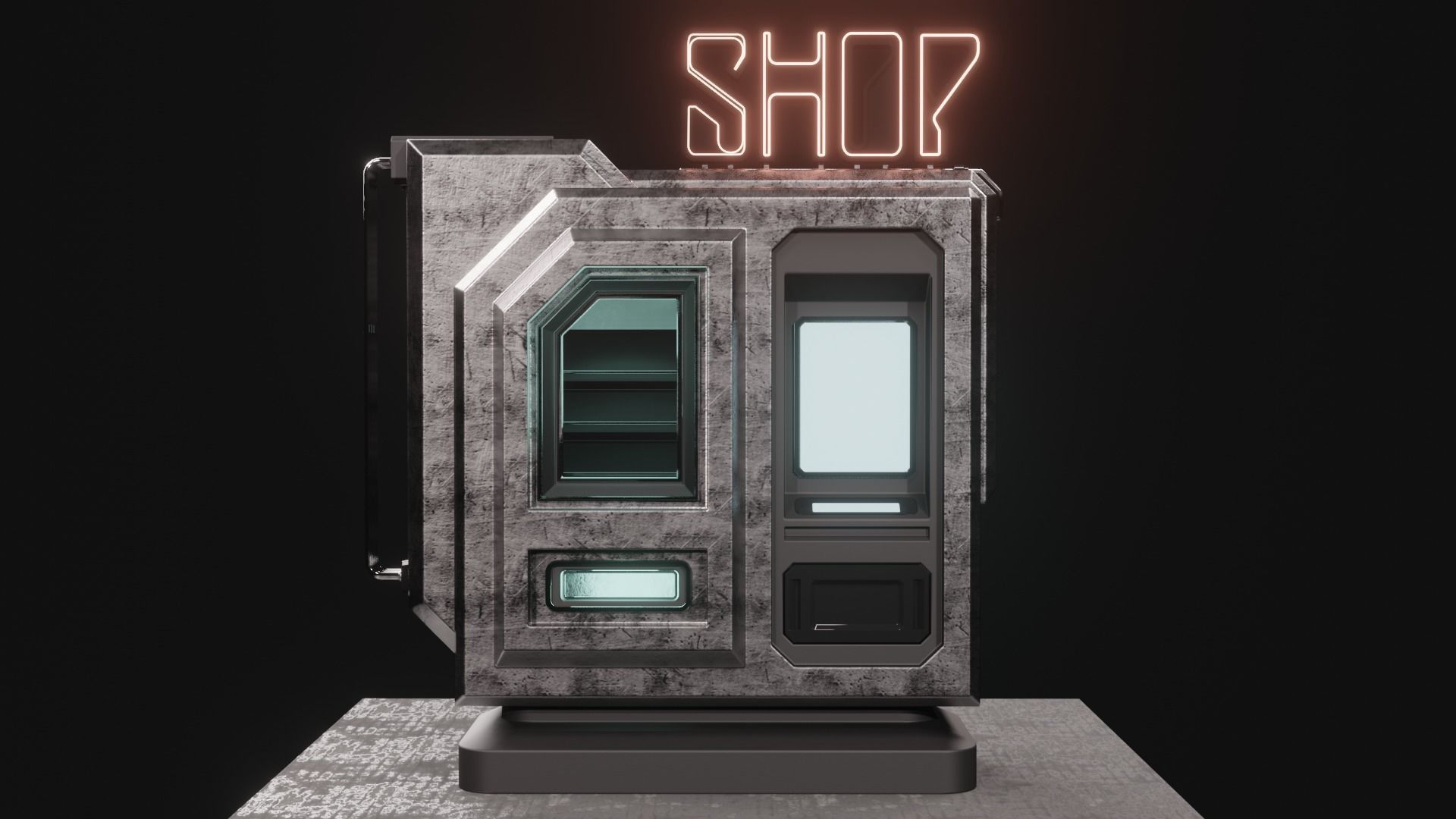 SCI-FI SHOP-VENDING MACHINE 3D model | CGTrader