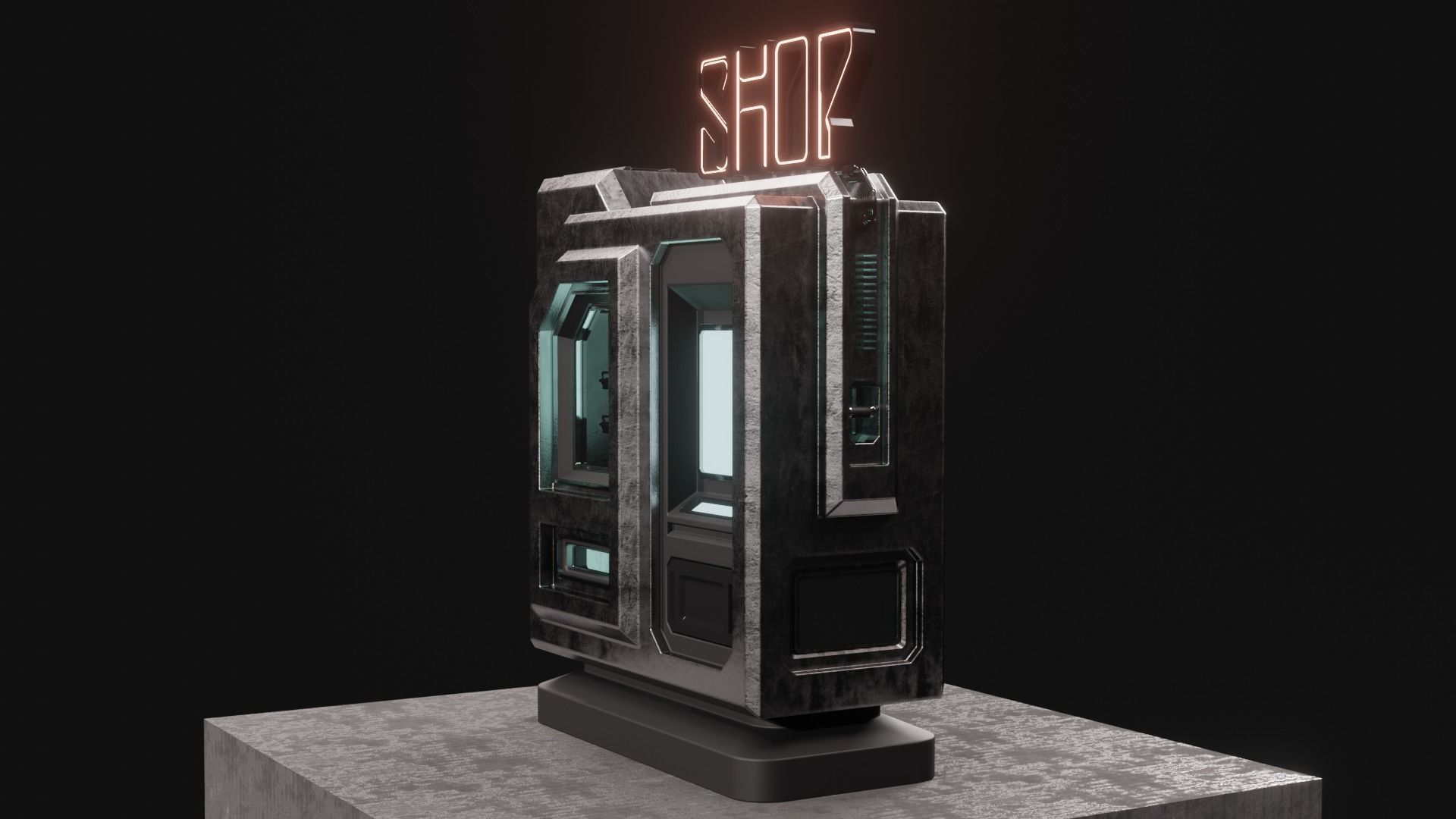 SCI-FI SHOP-VENDING MACHINE 3D model | CGTrader