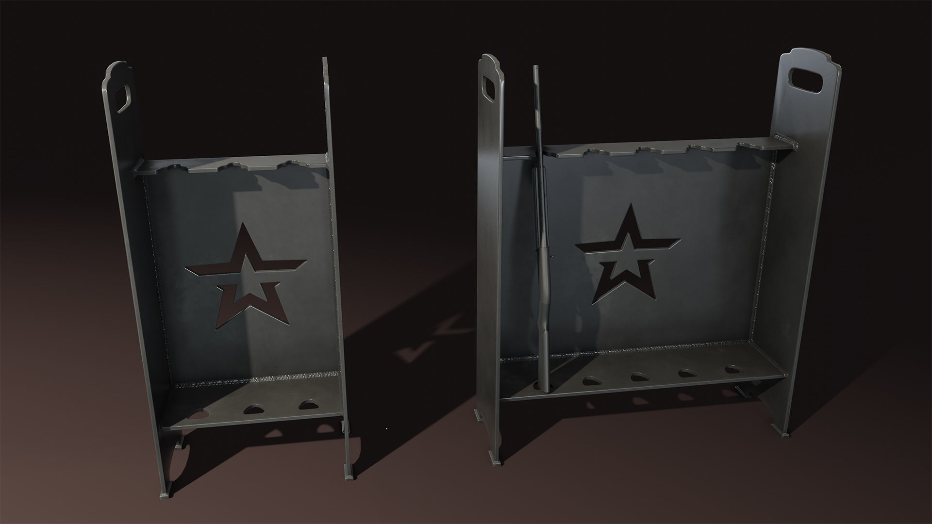 3D model Metal Gun Rack Game-ready VR / AR / low-poly | CGTrader