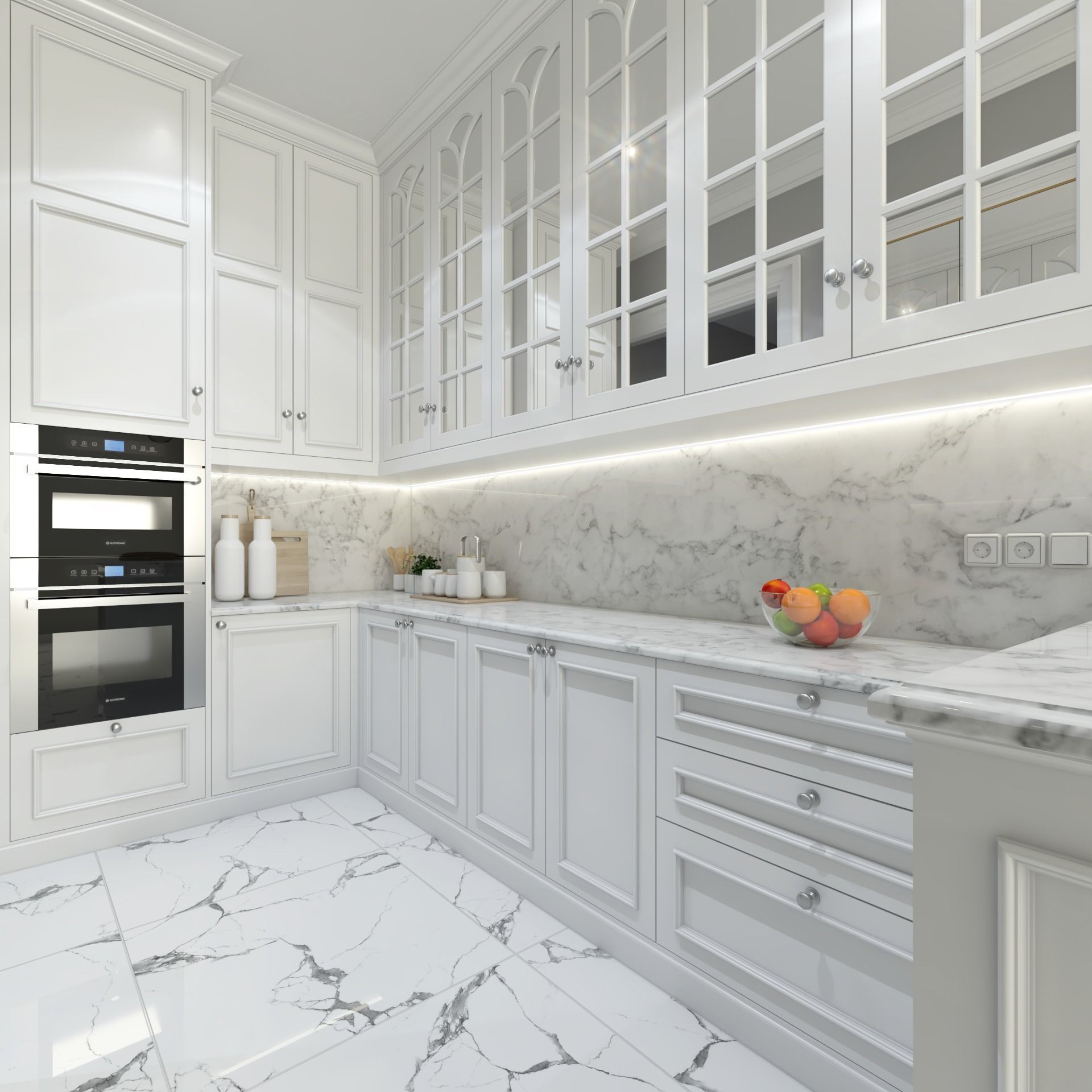 3D model Design Interior Kichen Set Classic VR / AR / low-poly | CGTrader