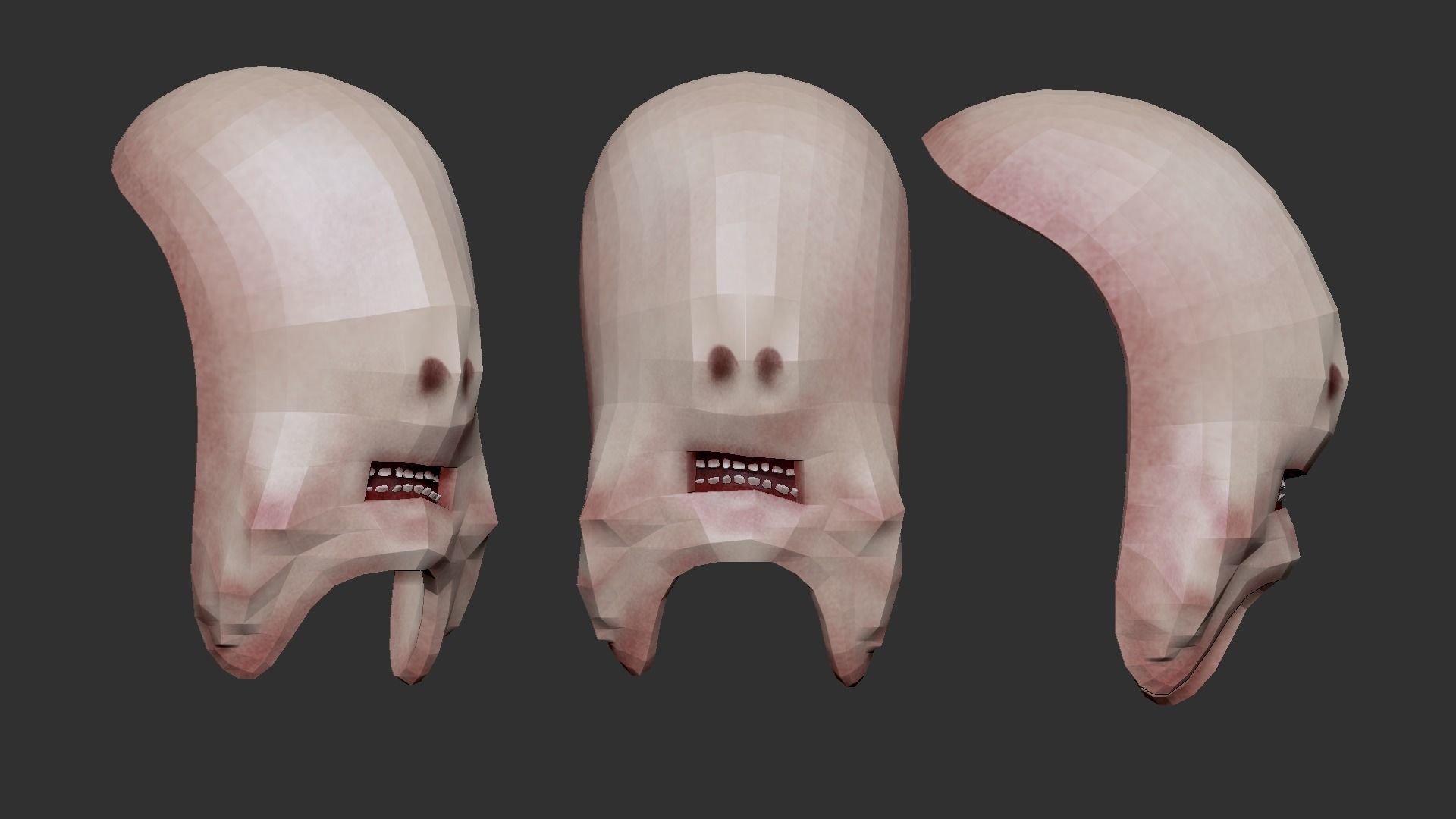 3D model The Pale Man Mask - Creepy Terror Character Costume VR / AR ...