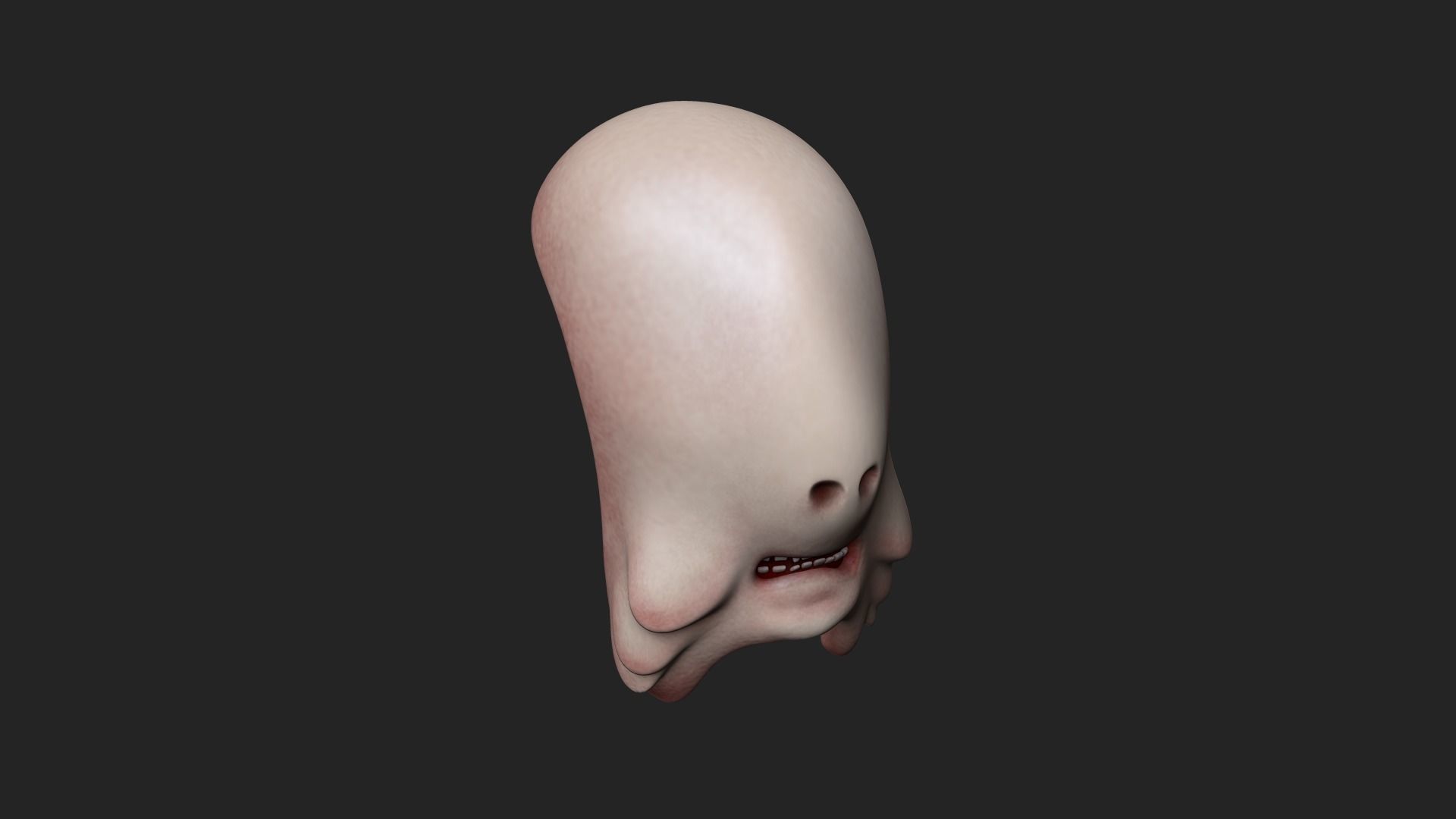 3D model The Pale Man Mask - Creepy Terror Character Costume VR / AR ...