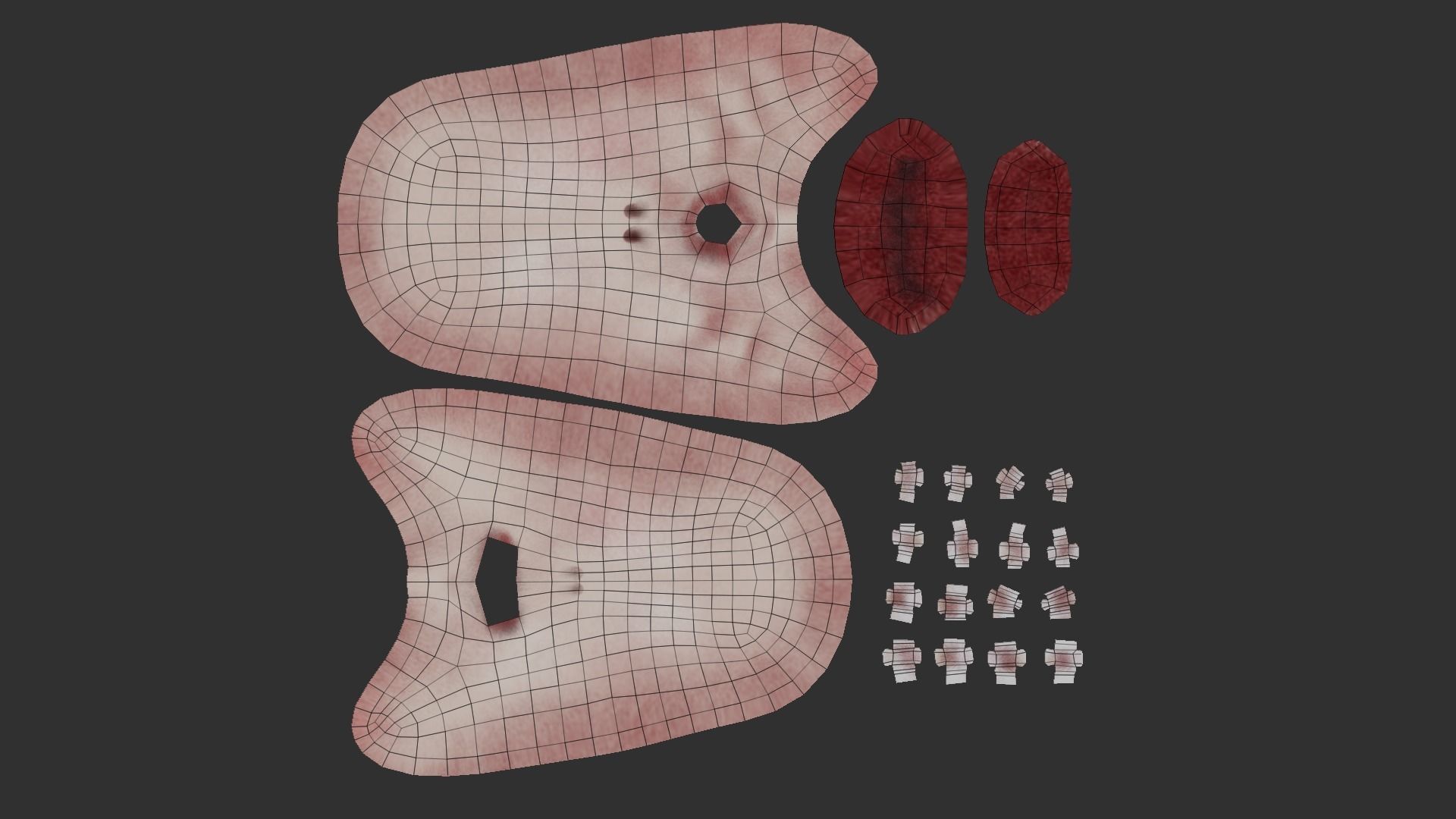 3D model The Pale Man Mask - Creepy Terror Character Costume VR / AR ...