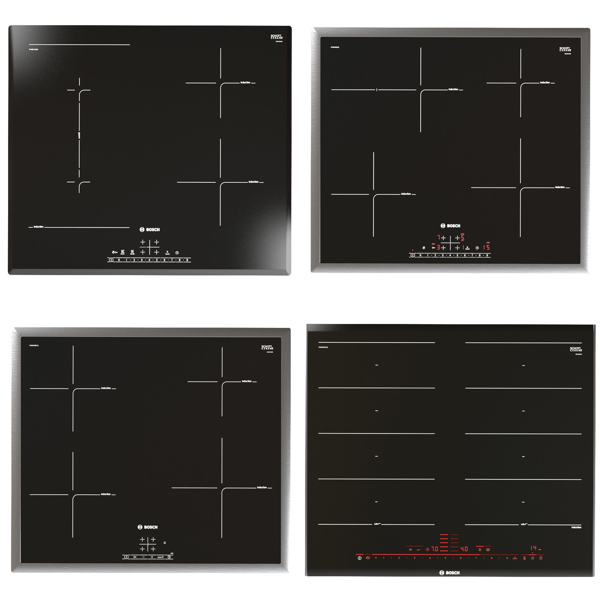 BOSCH hob set 3D model | CGTrader