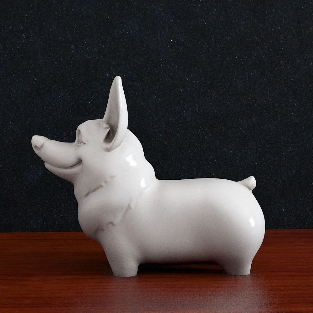 Corgi dog 1 3D model 3D printable | CGTrader