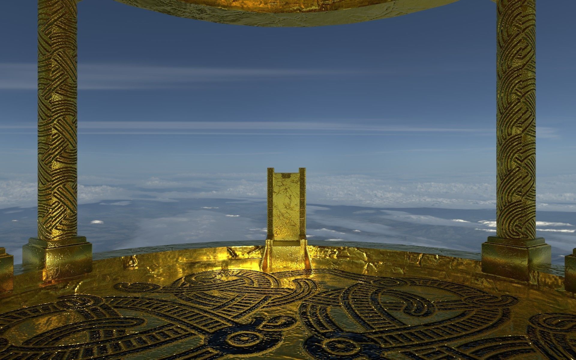 the palace of throne free 3D model | CGTrader