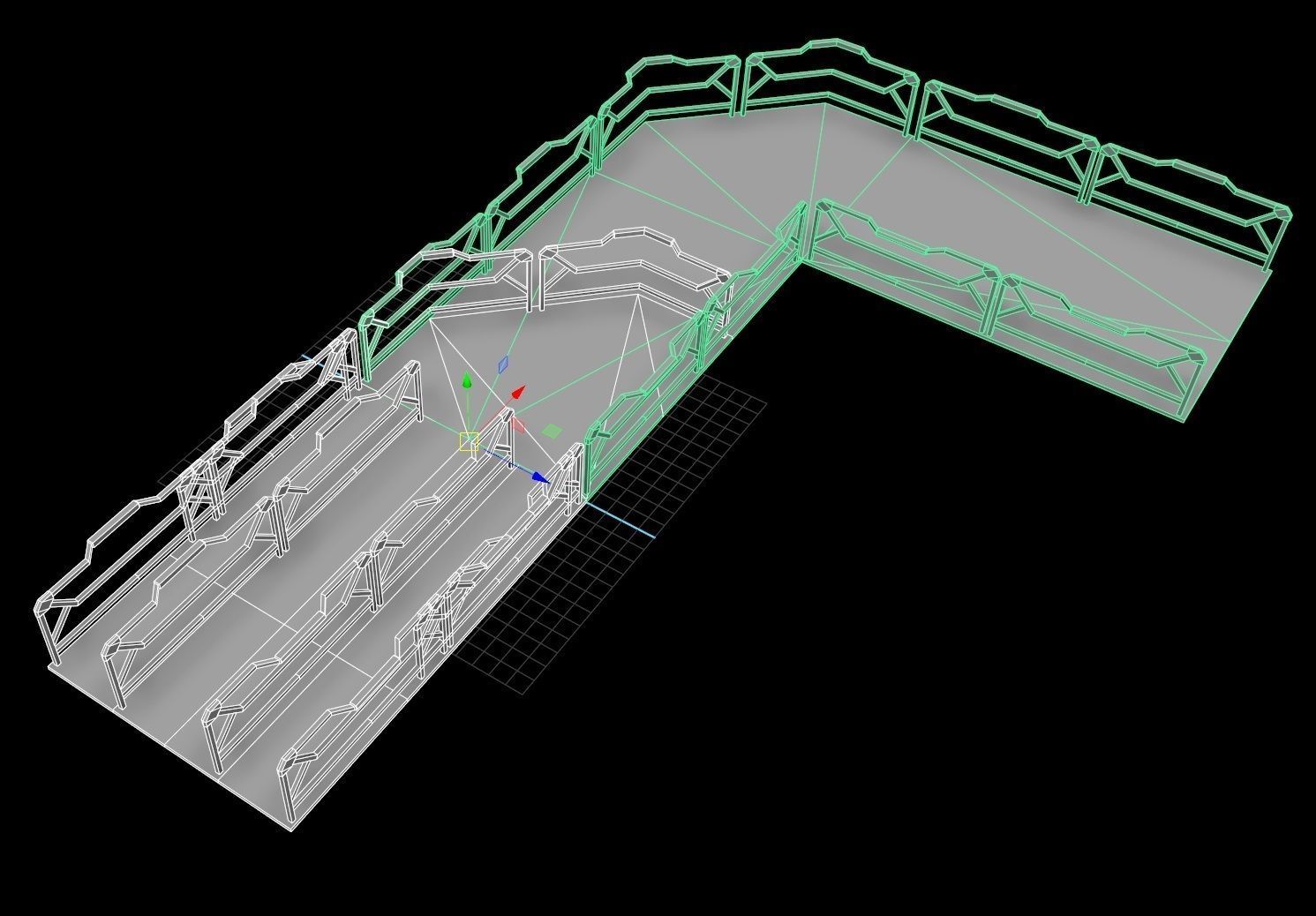3D model sci fi platform - modular kit - collection VR / AR / low-poly ...