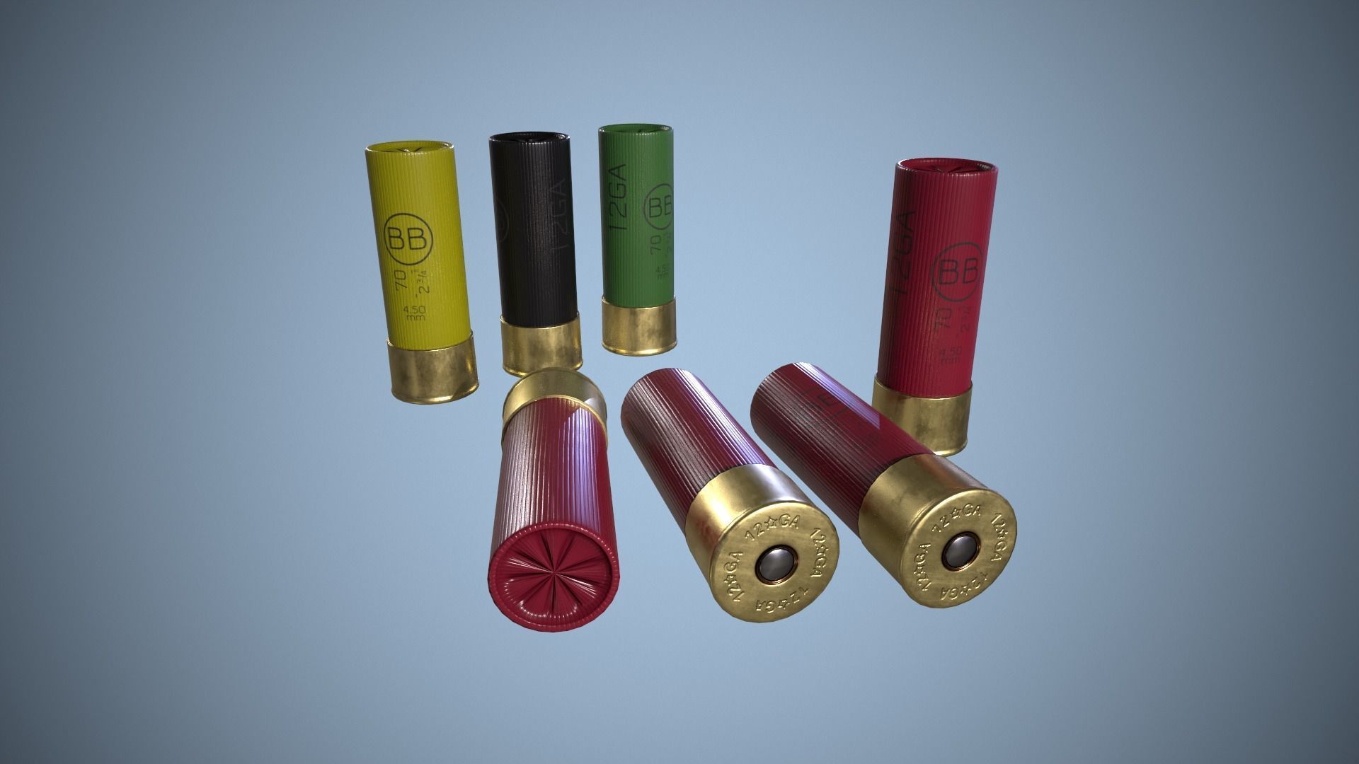 Shotgun Shell cartridge 12 gauge free VR / AR / low-poly 3D model ...