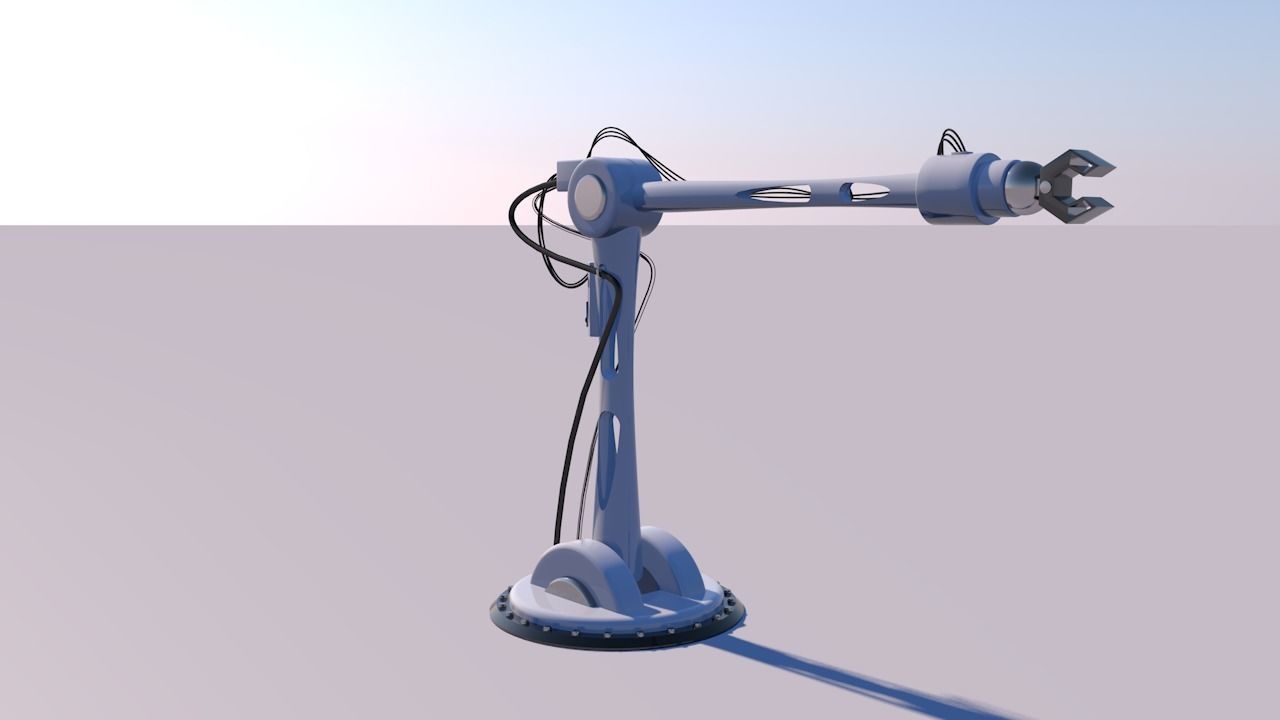 Robot Arm rigged free 3D model rigged | CGTrader