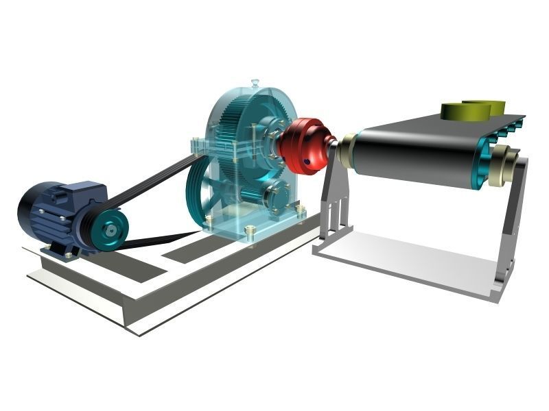 mechanical drive 1 3D model animated | CGTrader