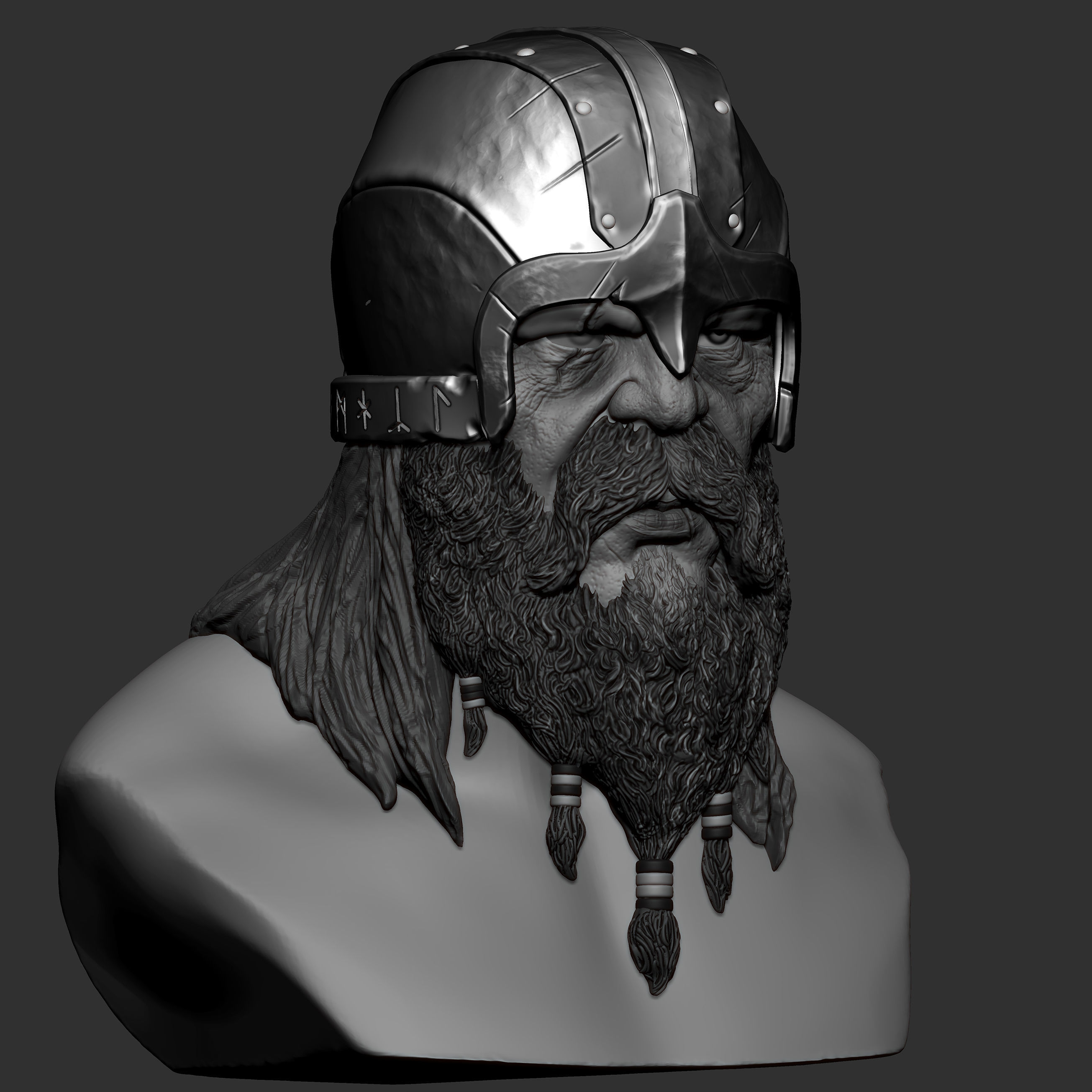 Viking Bust free 3D model 3D printable | CGTrader