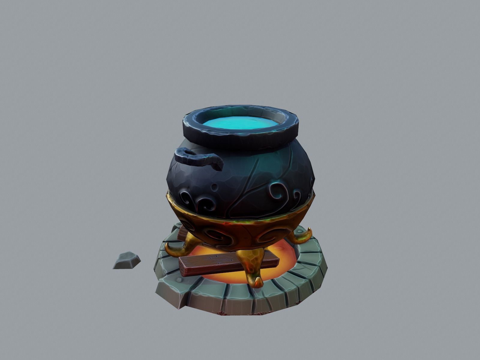 3D model Stylized Cauldron VR / AR / low-poly | CGTrader