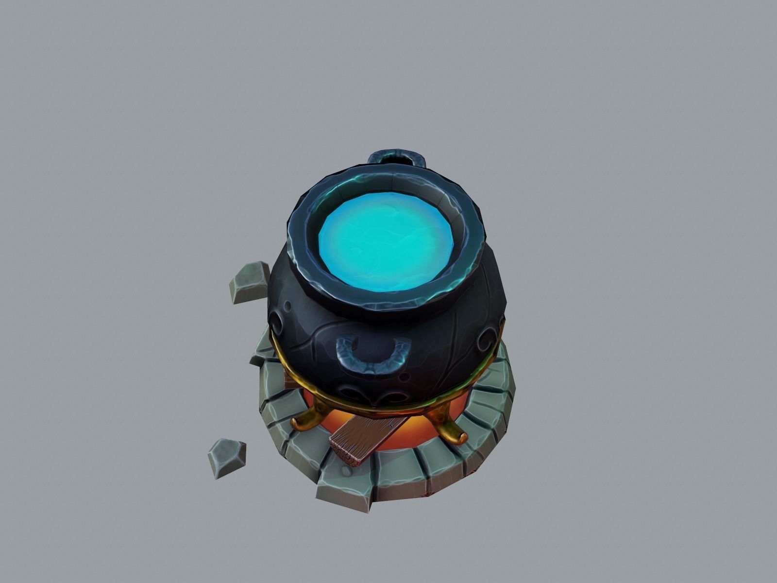3D model Stylized Cauldron VR / AR / low-poly | CGTrader