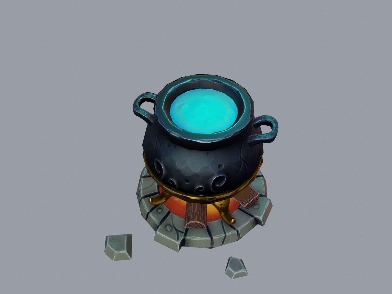 3D model Stylized Cauldron VR / AR / low-poly | CGTrader