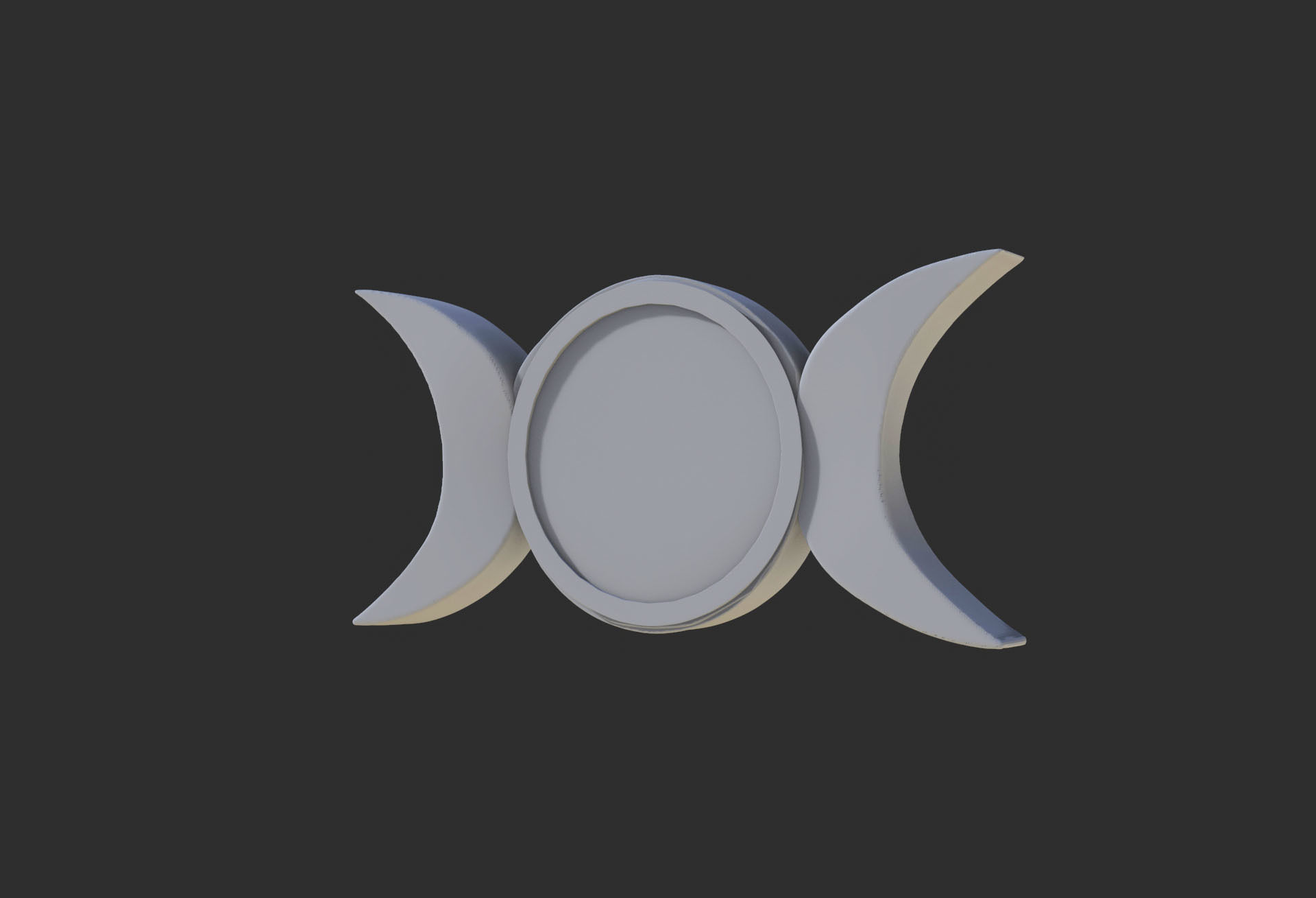 Triple Goddess Symbol Triluna 3D model 3D printable | CGTrader