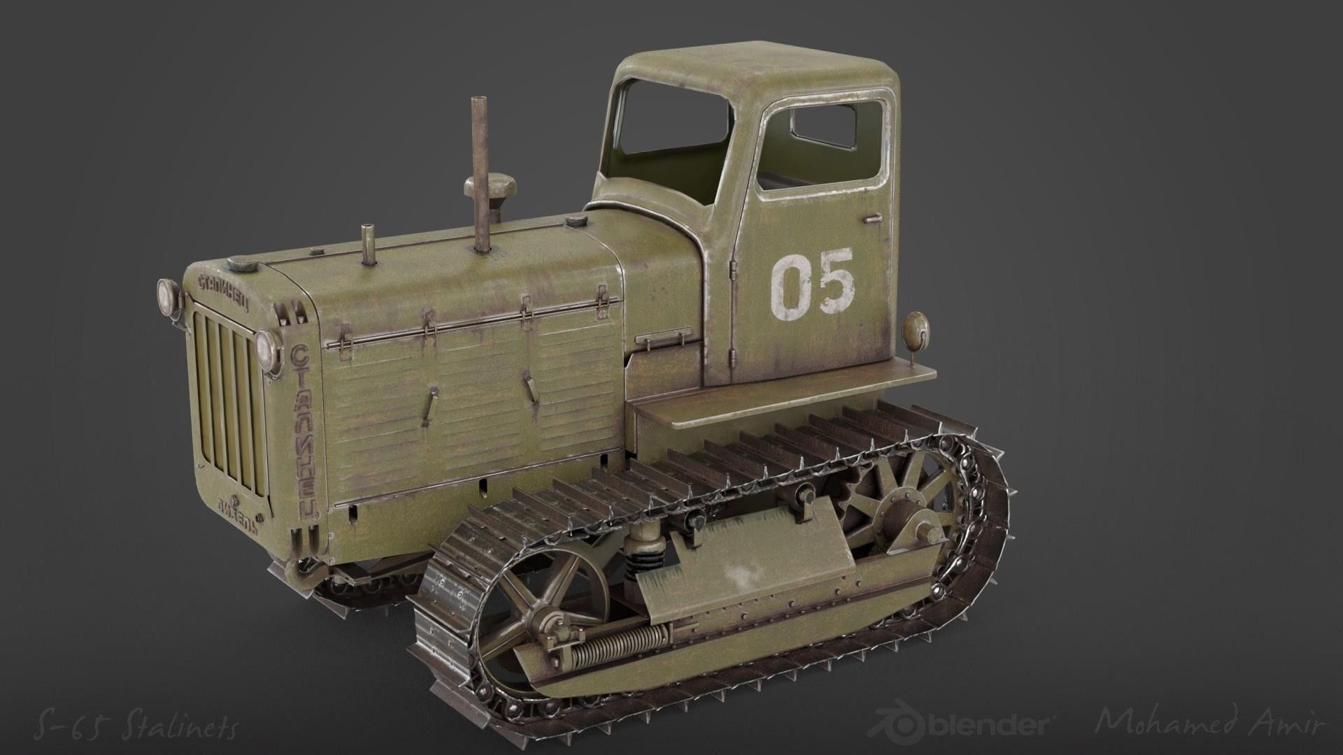 S-65 Stalinets tractor 3D model | CGTrader