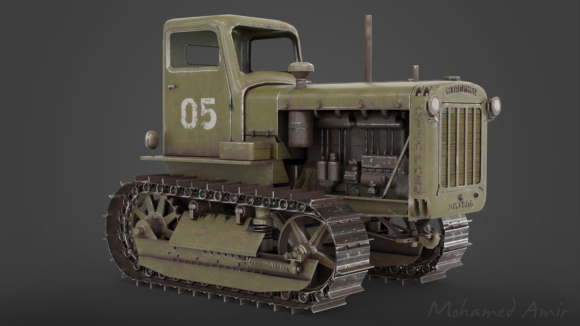 S-65 Stalinets tractor 3D model | CGTrader