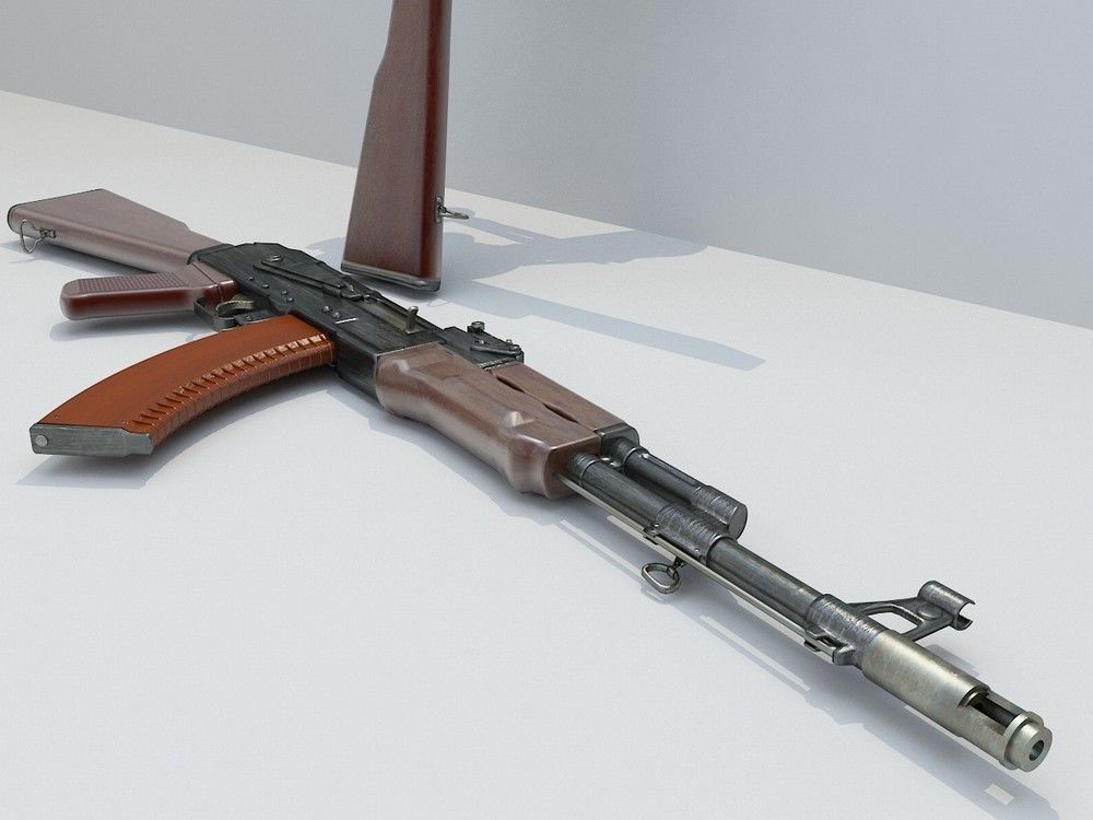 3D model Kalashnikov assault rifle AK 47 VR / AR / low-poly | CGTrader