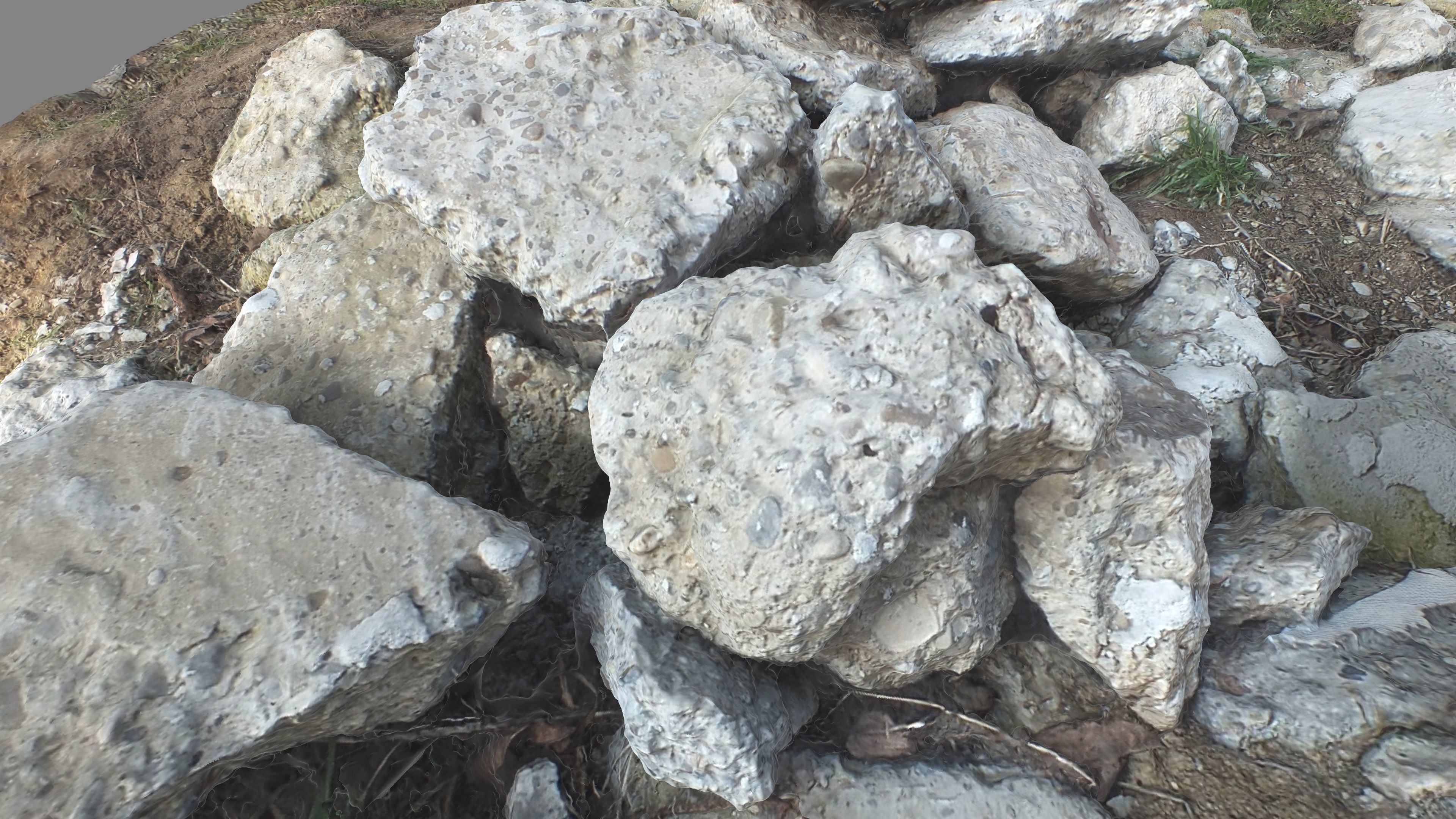 3D model Rubble mound concrete 1 VR / AR / low-poly | CGTrader