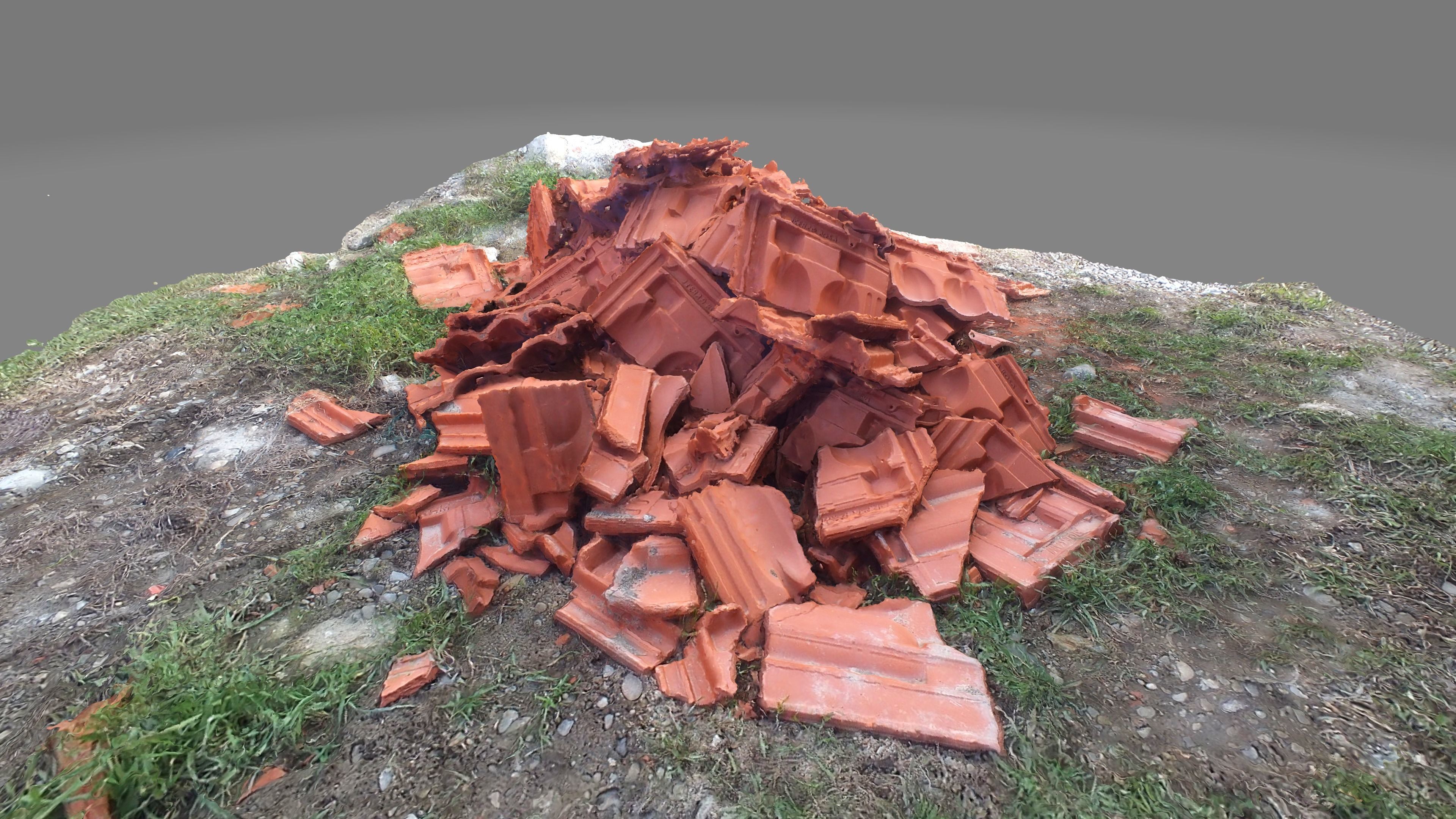 3D model Rubble mound 2 roof ceramic tiles VR / AR / low-poly | CGTrader