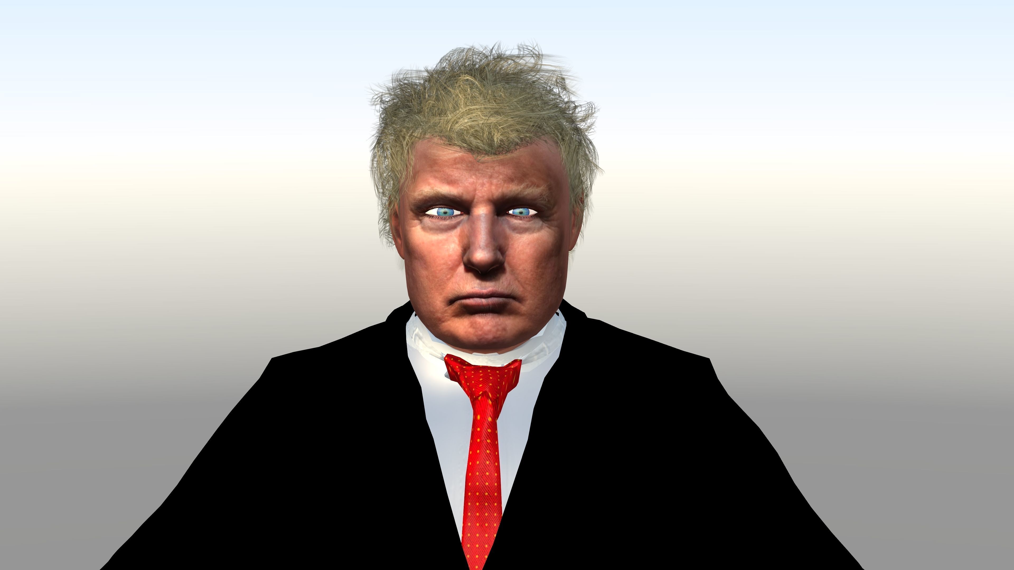 Donald Trump with Animation 3D model animated rigged | CGTrader