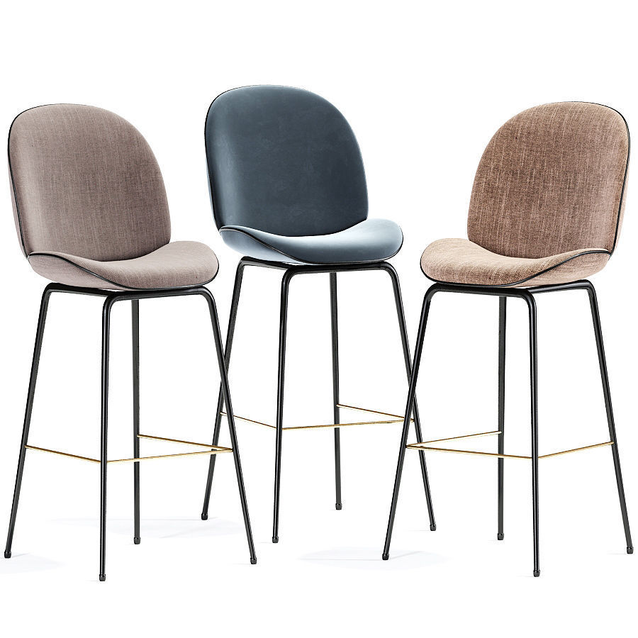 Gucci Bar Stool And Table 2 3D model | CGTrader