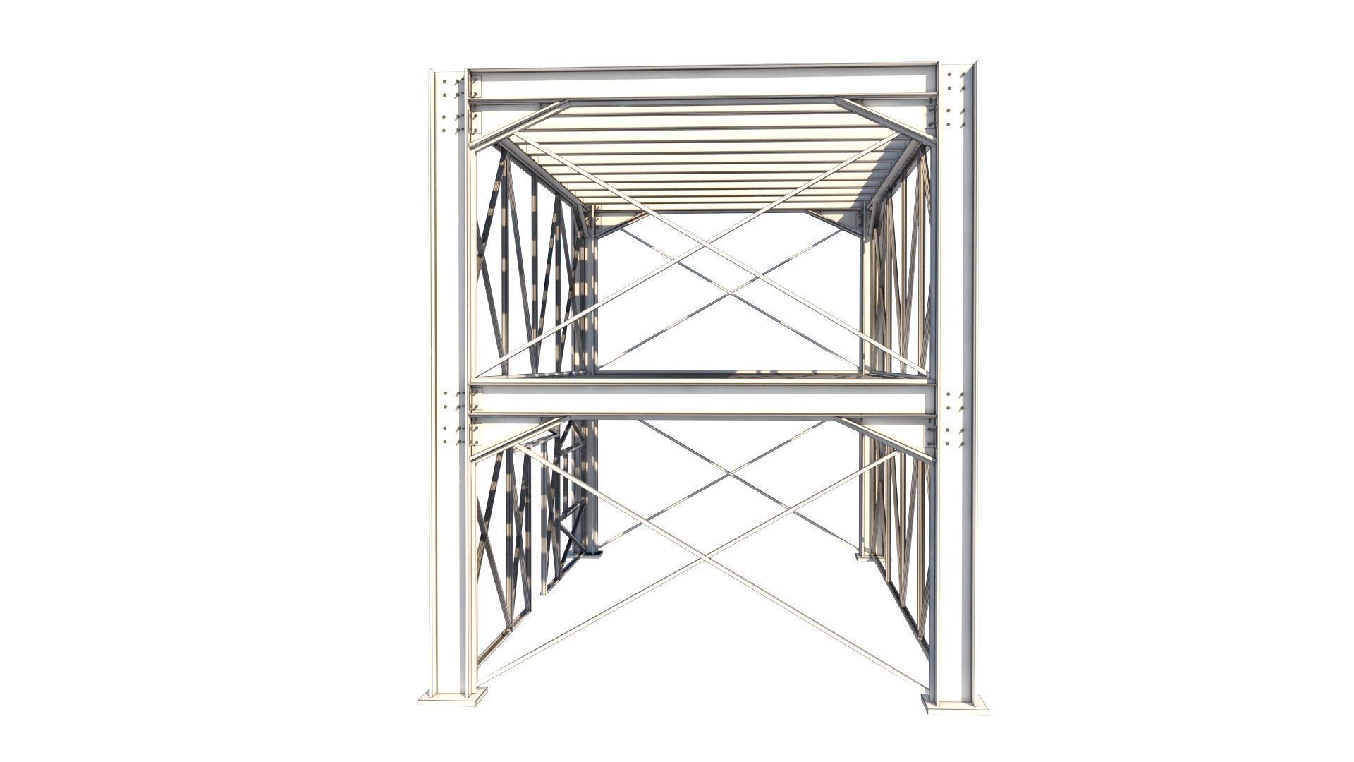3D model Steel Frame Structure VR / AR / low-poly | CGTrader