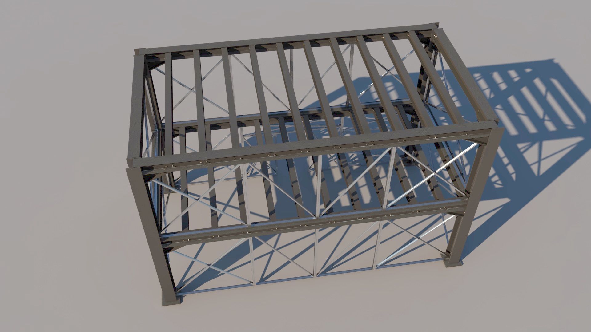 3D model Steel Frame Structure VR / AR / low-poly | CGTrader