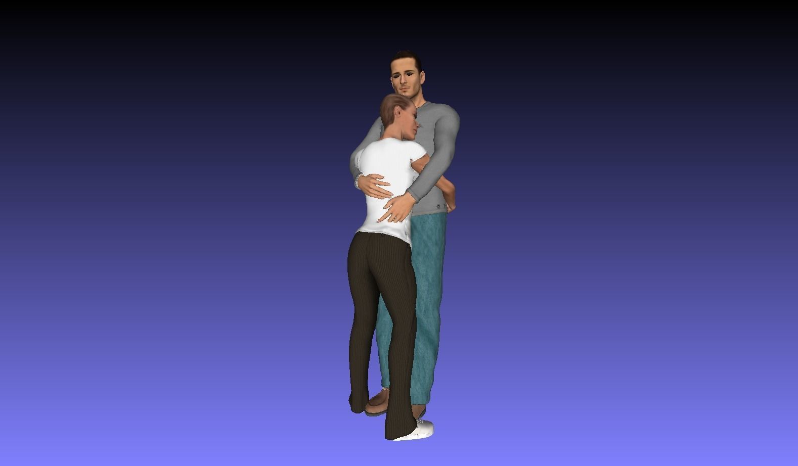 Printle Couple Hugging 3D model | CGTrader