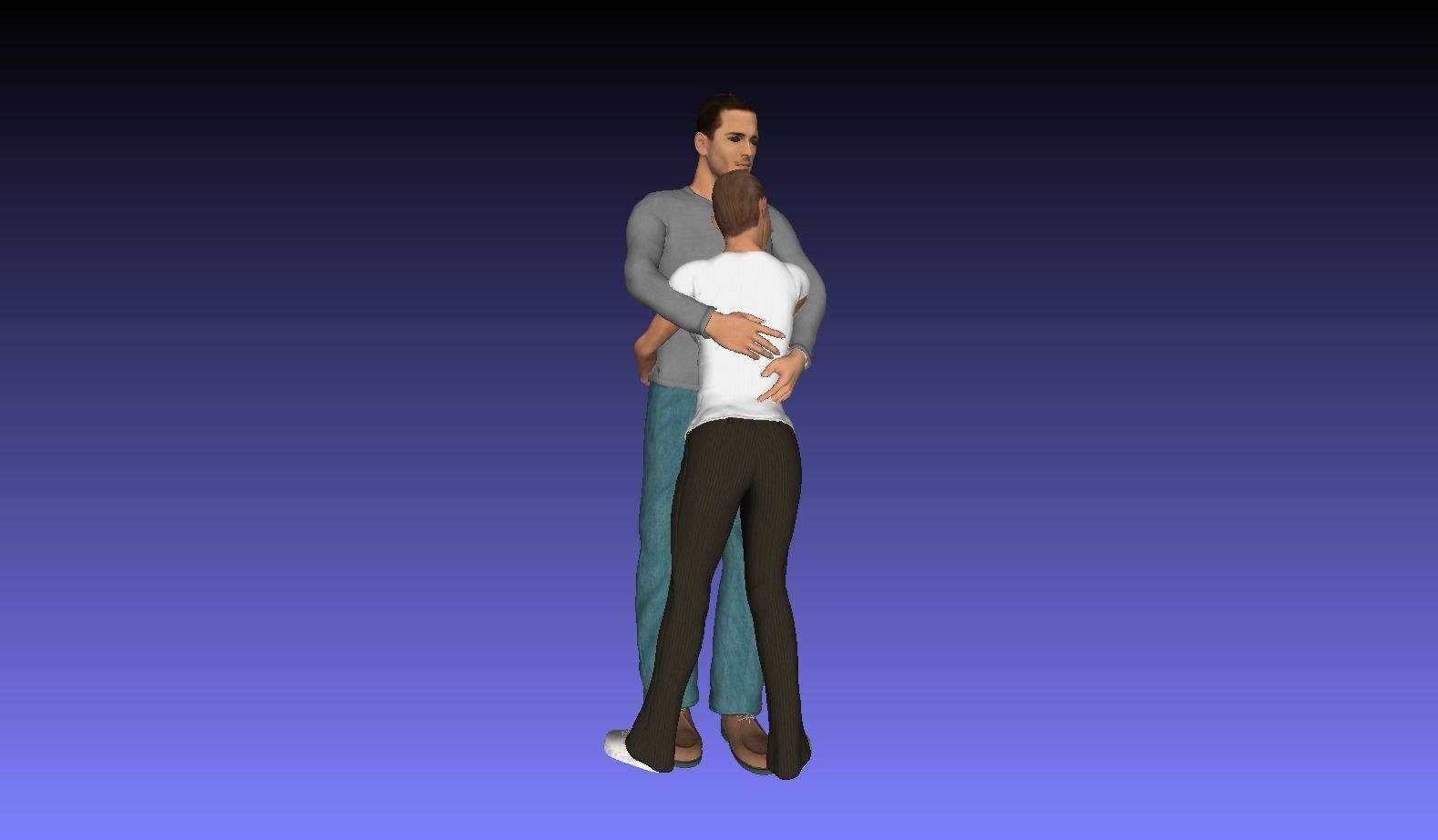 Printle Couple Hugging 3D model | CGTrader