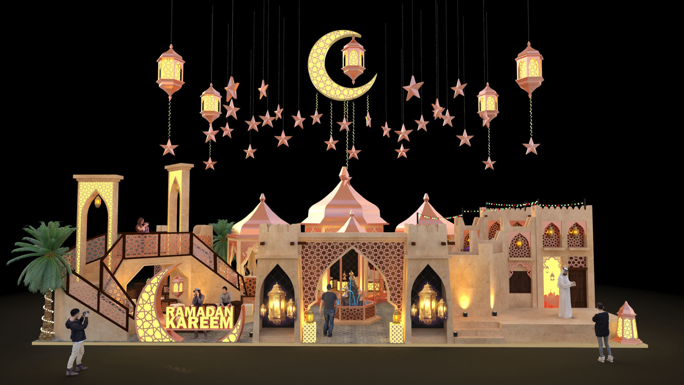 Ramadan Mall Decoration 002 3D model | CGTrader
