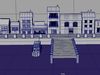 3D model Port City Street With Sea Dock And Boat VR / AR / low-poly ...