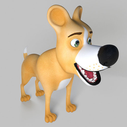 3D model Cartoony dog VR / AR / low-poly | CGTrader
