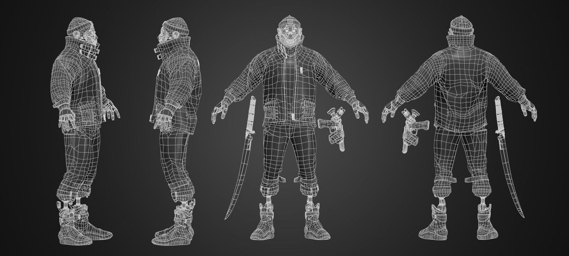 3D model Urban Samurai VR / AR / low-poly | CGTrader