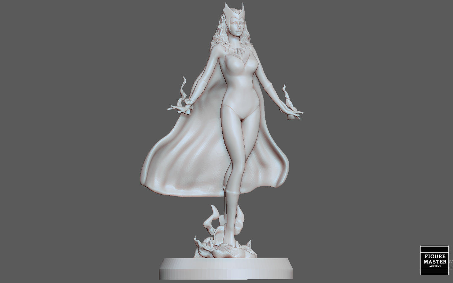 WANDA SCARLET WITCH HALLOWEEN COSTUME MARVEL MCU WANDA VISION 3D model ...