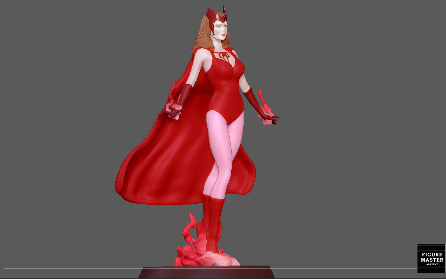 WANDA SCARLET WITCH HALLOWEEN COSTUME MARVEL MCU WANDA VISION 3D model ...