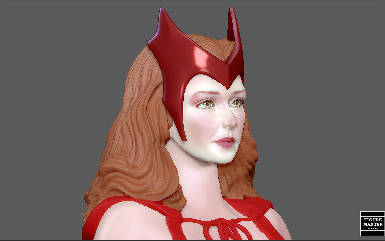 WANDA SCARLET WITCH HALLOWEEN COSTUME MARVEL MCU WANDA VISION 3D model ...