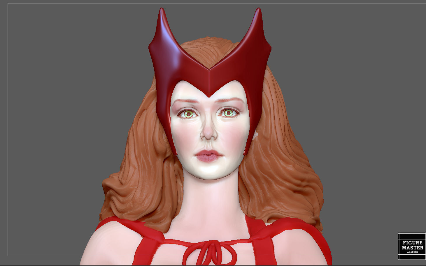 WANDA SCARLET WITCH HALLOWEEN COSTUME MARVEL MCU WANDA VISION 3D model ...