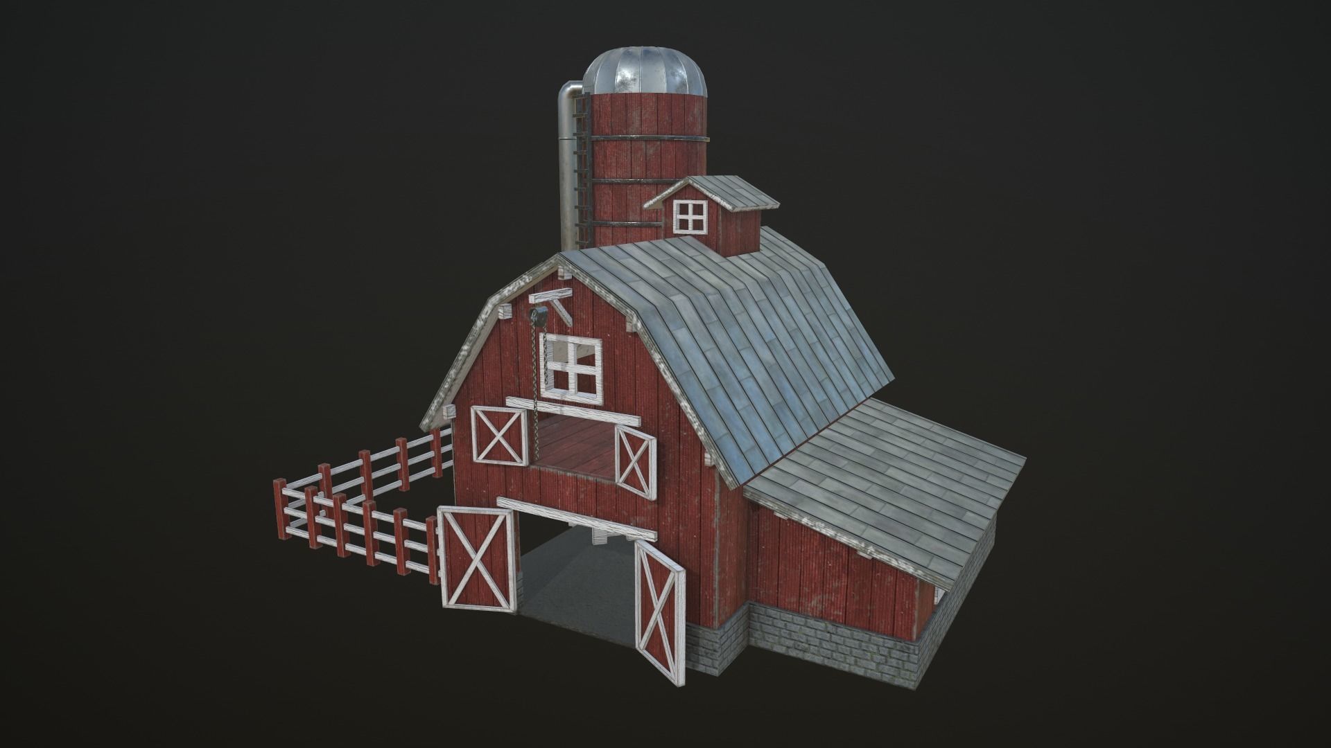 3D model Farm barn VR / AR / low-poly | CGTrader