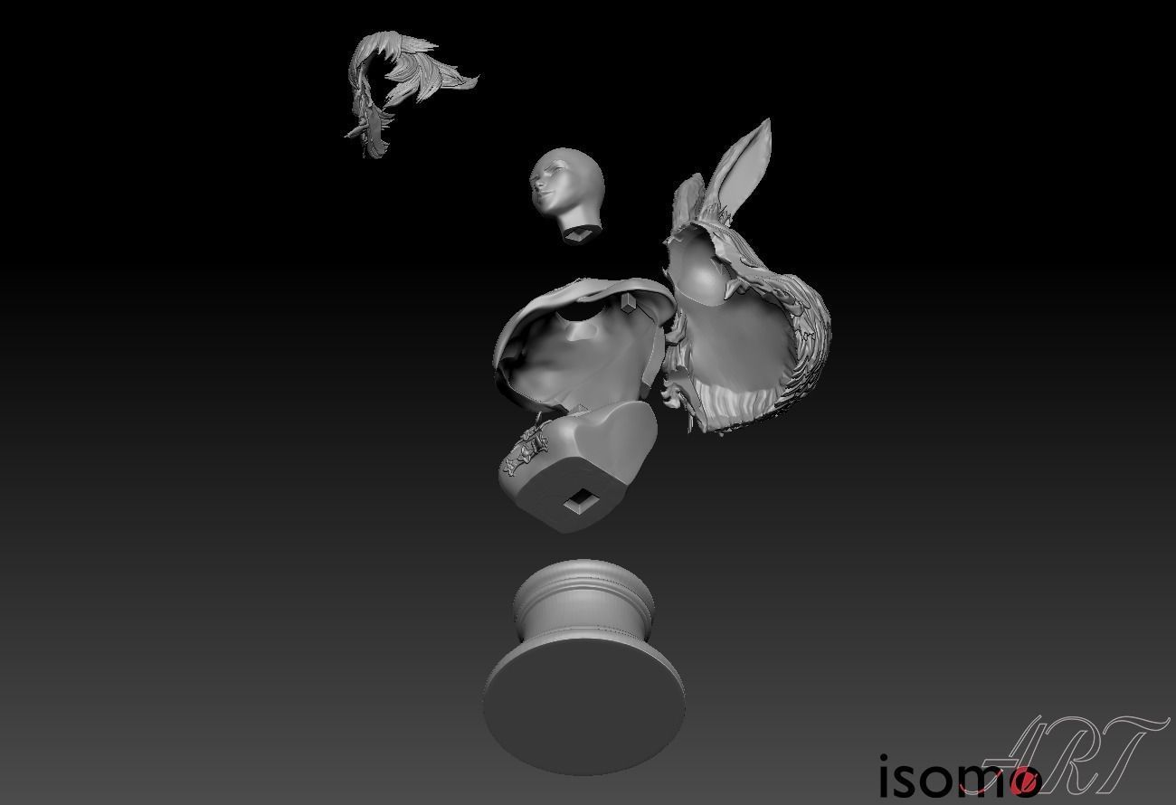 Lyna Portrait Bust Final Fantasy 14 FFXIV 3D model 3D printable | CGTrader