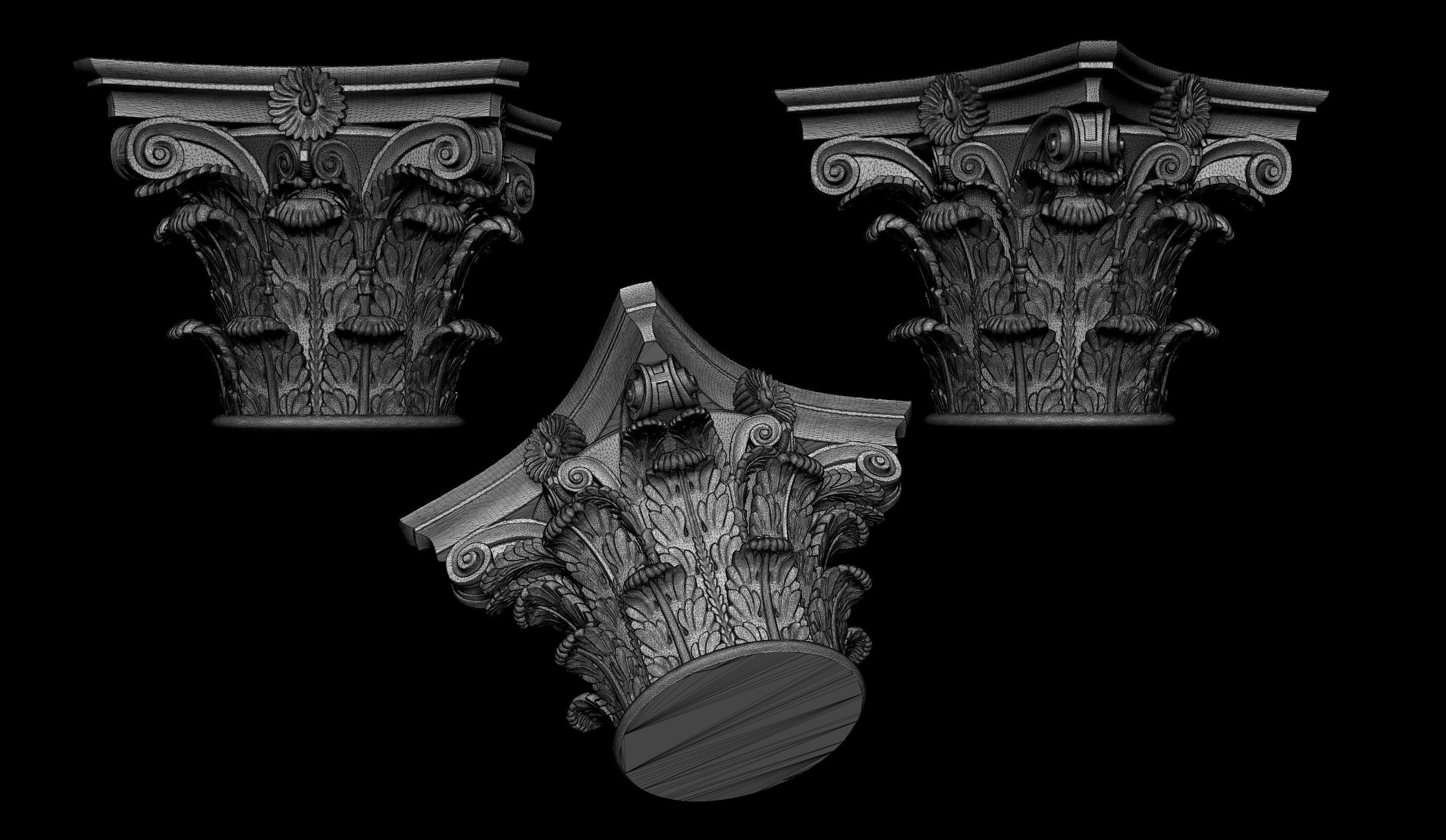 Complete corinthian column 3D model | CGTrader