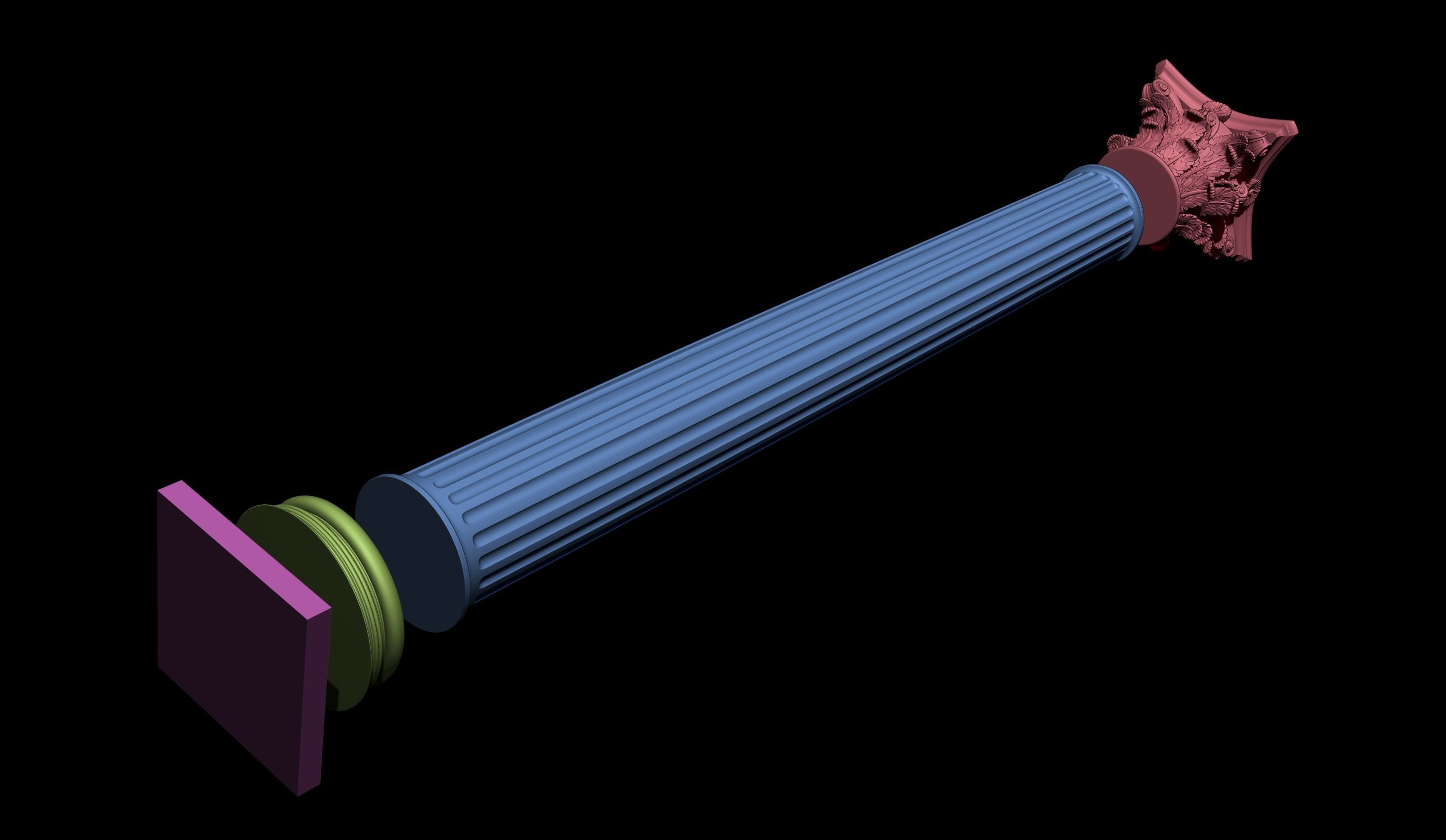 Complete corinthian column 3D model | CGTrader