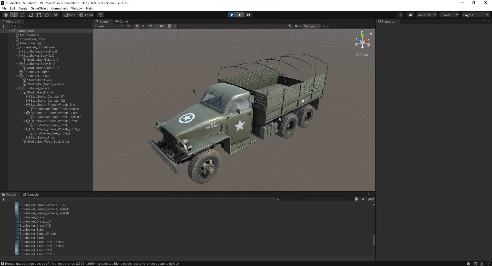 3D model Studebaker US6 military truck us army VR / AR / low-poly | CGTrader